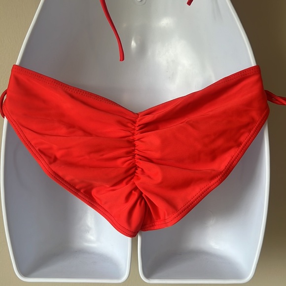 Swim Red Pucker Back String Bikini Poshmark